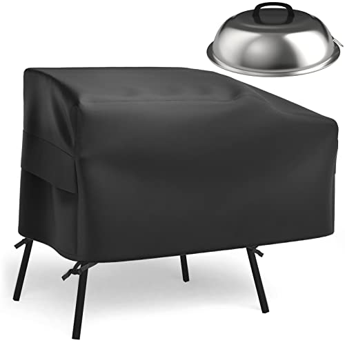 NUPICK Grill Cover for Blackstone 28 inch Griddle, Fits for Blackstone 22 inch & 17 inch Griddle with Hood and Stand, Come with a Round Basting Cover