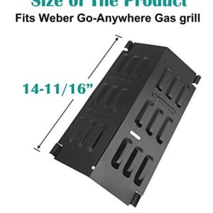 EasiBBQ 9201 Porcelain Enameled Flavorizer Bar and 80631 Stainless Steel Grill Grate, Flavorizer Bar for Weber Go-Anywhere Gas Grill, Grill Grate for Weber Go-Anywhere Gas and Charcoal Grill