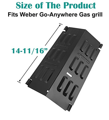 EasiBBQ 9201 Porcelain Enameled Flavorizer Bar and 80631 Stainless Steel Grill Grate, Flavorizer Bar for Weber Go-Anywhere Gas Grill, Grill Grate for Weber Go-Anywhere Gas and Charcoal Grill