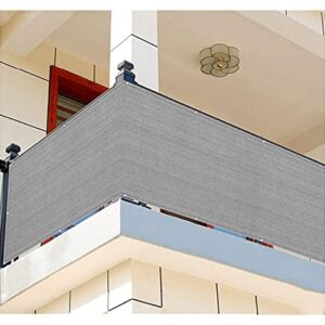 ALBN Balcony Privacy Screen for Balcony Garden Privacy Protection HDPE UV Protection Tear Resistance with Metal Holes, Height 70cm/80cm (Color : Gray, Size : 80x250cm)