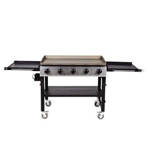 pit boss 10762 5 burner gas griddle, deluxe, black