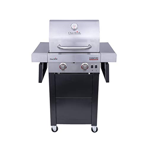 Char-Broil 463632320 Signature TRU-Infrared 2-Burner Cart Style Gas Grill, Stainless/Black