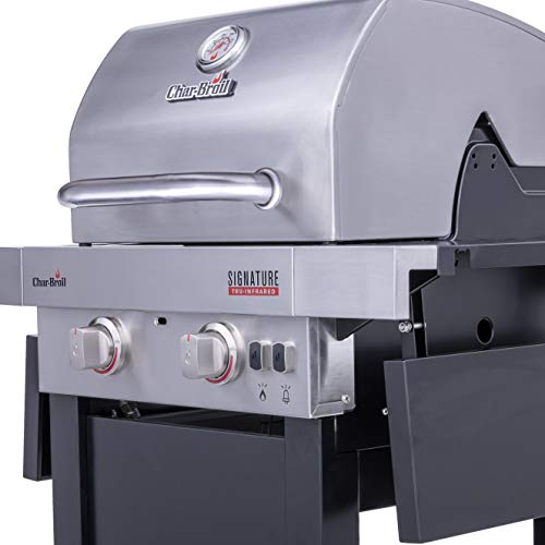 Char-Broil 463632320 Signature TRU-Infrared 2-Burner Cart Style Gas Grill, Stainless/Black