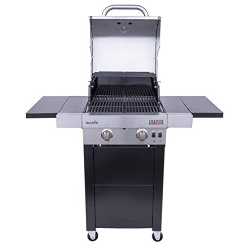 Char-Broil 463632320 Signature TRU-Infrared 2-Burner Cart Style Gas Grill, Stainless/Black