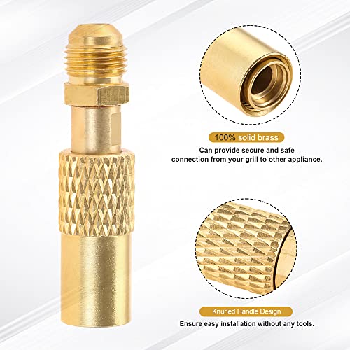 Hicello 3/8" Male Flare Converter Adapter for Coleman Roadtrip LXE Grill, Connect to RV Trailer Camper Propane Extension Hose