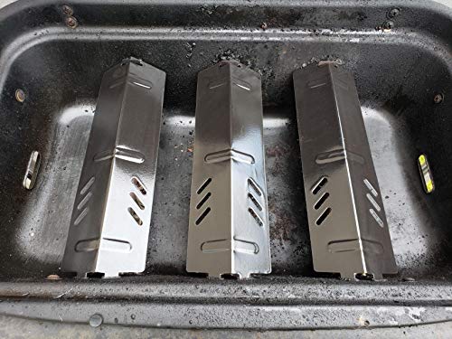 Adviace Grill Replacement Parts for Backyard Grill BY13-101-001-11 BY14-101-001-01 GBC1429W, 3 Pack Heat Plate Shields & Burner Tubes Repair Kit for Uniflame GBC1329WRS-U Grill