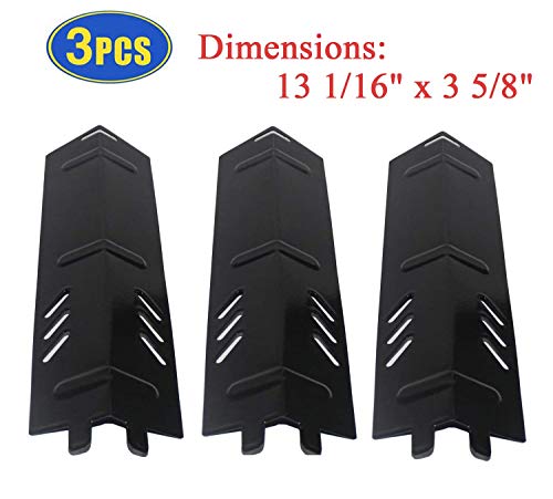 Adviace Grill Replacement Parts for Backyard Grill BY13-101-001-11 BY14-101-001-01 GBC1429W, 3 Pack Heat Plate Shields & Burner Tubes Repair Kit for Uniflame GBC1329WRS-U Grill