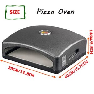 Outdoor Pizza Oven with 12'' Pizza Stone,Pizza Oven for Gas Grill Charcoal Grill,Grill Pizza Oven for Outdoor Grill Outdoor Kitchen BBQ Picnics (15.7''x13.8''x 5.5'')