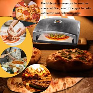 Outdoor Pizza Oven with 12'' Pizza Stone,Pizza Oven for Gas Grill Charcoal Grill,Grill Pizza Oven for Outdoor Grill Outdoor Kitchen BBQ Picnics (15.7''x13.8''x 5.5'')