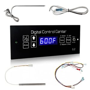 digital thermostat control board kit for louisiana grills g2 parts number 50125 compatible with louisiana cs570 cs450 lg700 lg900 with meat probe,rtd temperature probe,hot rod ignitor