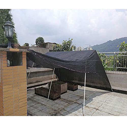 ALBN-Shading net Patio Sunscreen Breathable Anti-UV Tear Resistance Polyethylene, 20 Sizes (Color : Black, Size : 6x7m)