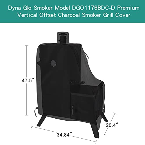 Stanbroil Smoker Cover for Dyna Glo Smoker Model DGO1176BDC-D Premium Vertical Offset Charcoal Smoker