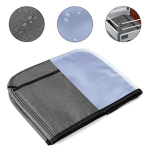 Luxja Dust Cover Compatible with Ninja Foodi Grill (AG301, AG302, AG400), Cover with Storage Pockets, Gray