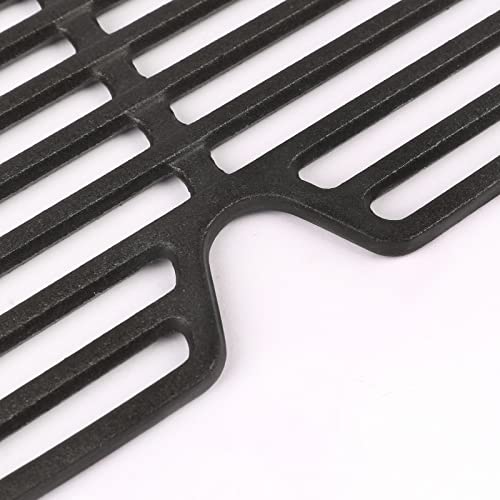 Hisencn Grill Cooking Grates for Nexgrill 820-0072 Fortress 2-Burner Table Top Portable Propane Gas Grill, Cast Iron Grill Grid Replacement Parts Outdoor BBQ Repair Kit (2 Pack)