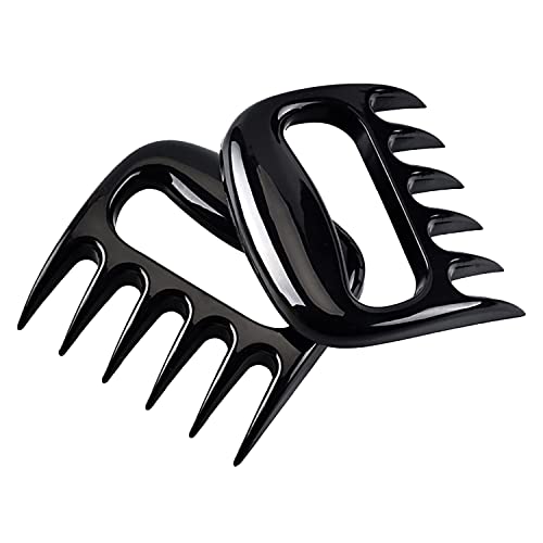 Auckway Meat Claws Meat Shredder for BBQ - Perfectly Shredded Meat, These are The Meat Claws You Need - Best Pulled Pork Shredder Claw x 2 for Barbecue, Grill (Black) (ACP09N)