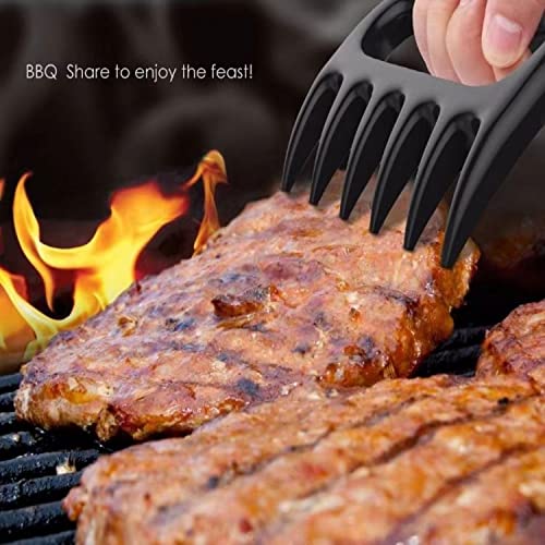 Auckway Meat Claws Meat Shredder for BBQ - Perfectly Shredded Meat, These are The Meat Claws You Need - Best Pulled Pork Shredder Claw x 2 for Barbecue, Grill (Black) (ACP09N)