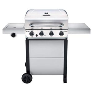 char-broil 463377319 performance 4-burner cart style liquid propane gas grill, stainless steel