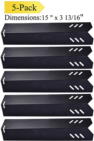 Votenli P9159A (5-Pack) 15" Porcelain Steel Heat Plate for Uniflame GBC1059WB, GBC1059WB-C, GBC1059WE-C, GBC1069WB-C, GBC1143W-C,Backyard GBC1462W-C, GBC1555W-C, GBC1562W-C,GBC1460W, GBC1461W