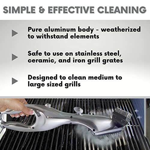 Grill Daddy GL13186C Grand Platinum Steam Grill Brush, 20", Gray