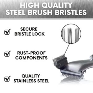 Grill Daddy GL13186C Grand Platinum Steam Grill Brush, 20", Gray