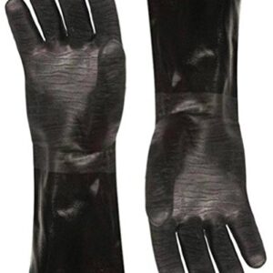 Artisan Griller BBQ & Smoker Gloves/Oven Mitt- Insulated Heat Resistant Grilling Fryer Kitchen Cooking Gloves. Great Barbecue Smoking Oyster Mitt–Long XL Waterproof, Oil and Fire resistant -(Size 10/XL – Black neoprene)