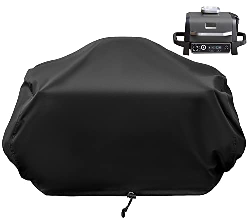 Amerbro Cover for Ninja Woodfire Outdoor Grill - Waterproof Grill Cover for Ninja OG701 Grill Smoker - Anti-Fade & UV Resistant, Heavy Duty 600D Oxford Fabric - 19" x 24" x 13"