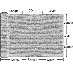 wuzming balcony privacy screen, weatherproof uv protection with eyelet for outdoor deck garden fence, including rope and cable ties (color : gray, size : 90x500cm)