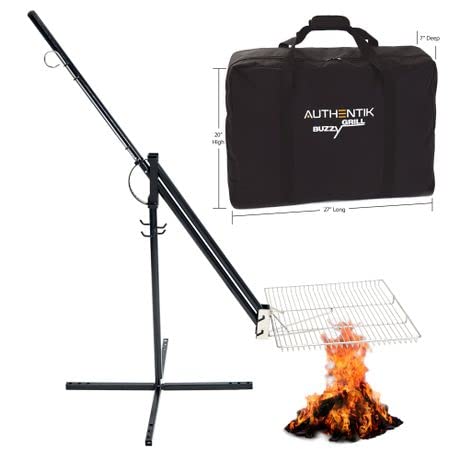 Authentik BuzzyGrill Camping Grill and BuzzyGrill Portable Storage Carry Bag Bundle