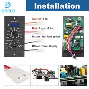 Digital Thermostat Kit, Replacement for Traeger Pro 20/22/34 Camp Chef Wood Pellet Grills - Digital Thermostat Controller Panel Kit with RTD Temperature Sensor and 2 Meat Probes