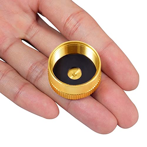 Uenede 8PCS Solid Brass Propane Bottle Caps Suitable for All 1LB Gas Refill Tank Cylinder Sealed Protect Cap