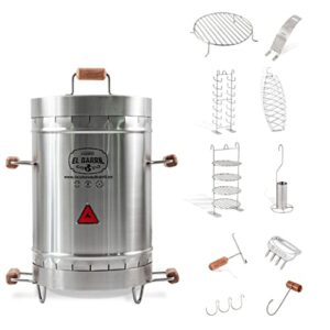 grills el barril barrel grill in stainless steel (medium full combo)