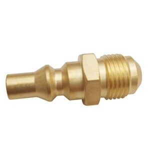 MENSI 3/8" Male Flare X 1/4" Quick Connect Plug for Female Flare Propane Extension Hose Hook RV Gas Supply