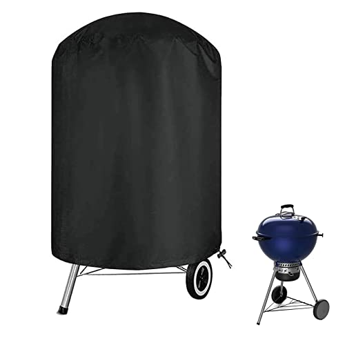 Twopone Charcoal Grill Cover, BBQ Grill Cover for Weber Charcoal Kettle, Heavy Duty Waterproof Outdoor Smoker Cover, Round Grill Cover for Most Charcoal Grill-30 D x 28" H