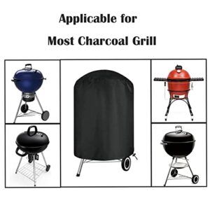 Twopone Charcoal Grill Cover, BBQ Grill Cover for Weber Charcoal Kettle, Heavy Duty Waterproof Outdoor Smoker Cover, Round Grill Cover for Most Charcoal Grill-30 D x 28" H