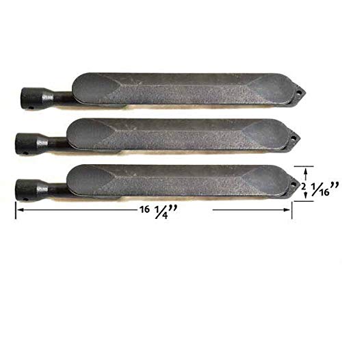 Grill Parts Gallery Replacement Cast Iron Burner for Select Barbeques Galore B3807ALP, B3807ANG, Grand Hall B3807ALP, B3807ANG, Turbo B3807ALP, B3807ANG Gas Models, 3PACK