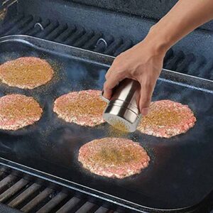 HULISEN Smashed Burger Kit, Stainless Steel Burger Press, Grill Spatula and Spice Dredge Shaker - Burger Smasher Griddle Accessories Kit for Flat Top Griddle Grill Cooking, Gift Package