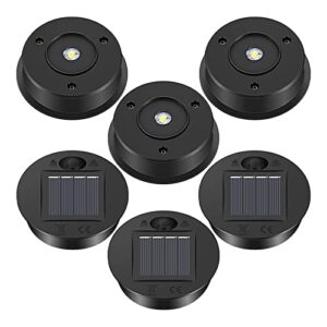 solar light replacement part 2 pack /4 pack solar panel lantern lid lights, lantern light replacement, outdoor solar replacement parts for outdoor hanging solar lanterns garden patio decor(6pcs)