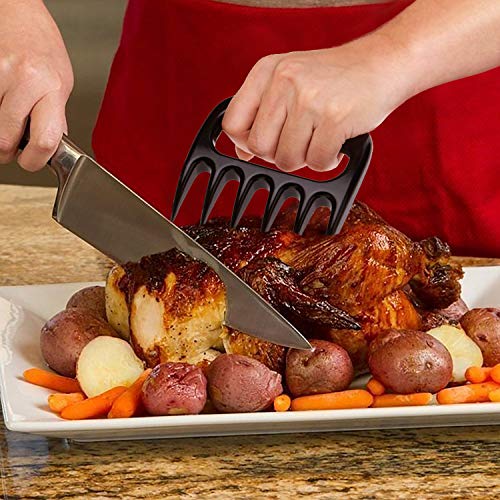 Unicook BBQ Claws 2 Pack, Shredder Claws to Shred Lift & Carve Pork, Turkey, Chicken, Brisket, Ham - Barbecue Utensil Tool for BBQ Grilling Smoking Roasting, Black