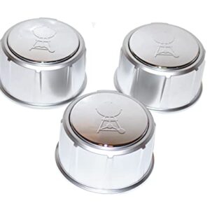 Weber 68845 3pk 2-1/2" Chrome Plated Control Knobs for Spirit 335 Model Years 2019+ (with Up Front Controls).