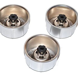 Weber 68845 3pk 2-1/2" Chrome Plated Control Knobs for Spirit 335 Model Years 2019+ (with Up Front Controls).