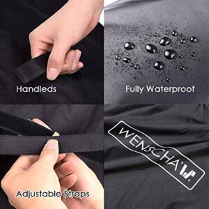 58 Inch BBQ Grill Cover, Wenscha Premium Grill Covers Fully Waterproof, 58x24x48 Inches, UV & Fade & Rip Resistant, Fits Most Brands of Grill - Black