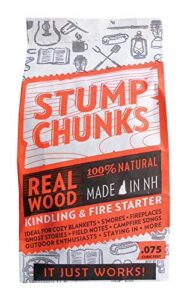 stumpchunks stump chunks 100% natural wood fire starter (small), 0.075 cu. ft. bag