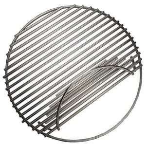 soldbbq 18 1/2" Dia, 8MM Stainless Steel Round Grid Single Side Hinged Cooking Grate Replacement for Large Big Green Egg, Char-Griller,Kamado Joe,Vision Grill VGKSS-CC2, B-11N1A1-Y2A Gas Grill