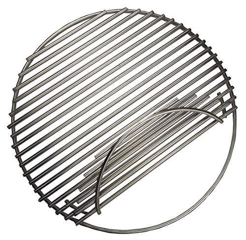 soldbbq 18 1/2" Dia, 8MM Stainless Steel Round Grid Single Side Hinged Cooking Grate Replacement for Large Big Green Egg, Char-Griller,Kamado Joe,Vision Grill VGKSS-CC2, B-11N1A1-Y2A Gas Grill