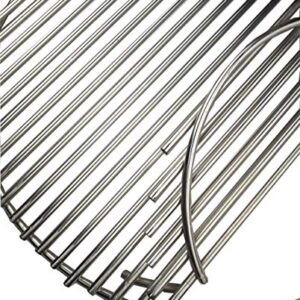 soldbbq 18 1/2" Dia, 8MM Stainless Steel Round Grid Single Side Hinged Cooking Grate Replacement for Large Big Green Egg, Char-Griller,Kamado Joe,Vision Grill VGKSS-CC2, B-11N1A1-Y2A Gas Grill