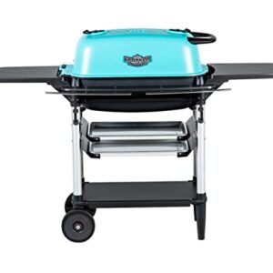 PK Grills BBQ Grill and Smoker Charcoal Grill Portable for Outdoor Barbeque Grilling Camping, Backyard, Patio, Cast Aluminium Grills, Teal, PK Aaron Franklin Addition