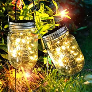 XVZ Hanging Solar Mason Jar Lid Lights,6 Pack 20 LED String Fairy Starry Jar Light,IPX5 Waterproof Light for Patio,Garden,Yard,Lawn,Wedding Decor,Christmas Decorative (Warm White)