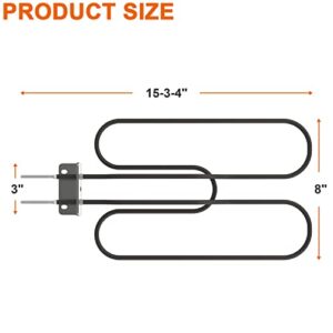 Grill Heating Element for Weber Q140 Q1400 Series Grills, Replacement Part for Weber 80342 80343 65620 Electric Heating Element