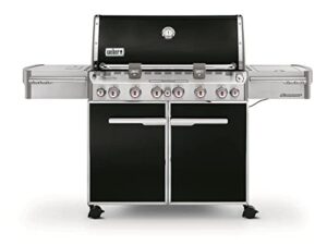 weber summit e-670 6-burner liquid propane grill, black