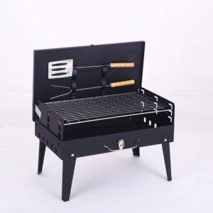 advanced portable charcoal grill outdoor folding barbecue grill comes with bbq toolbox grill barbecue grill stall